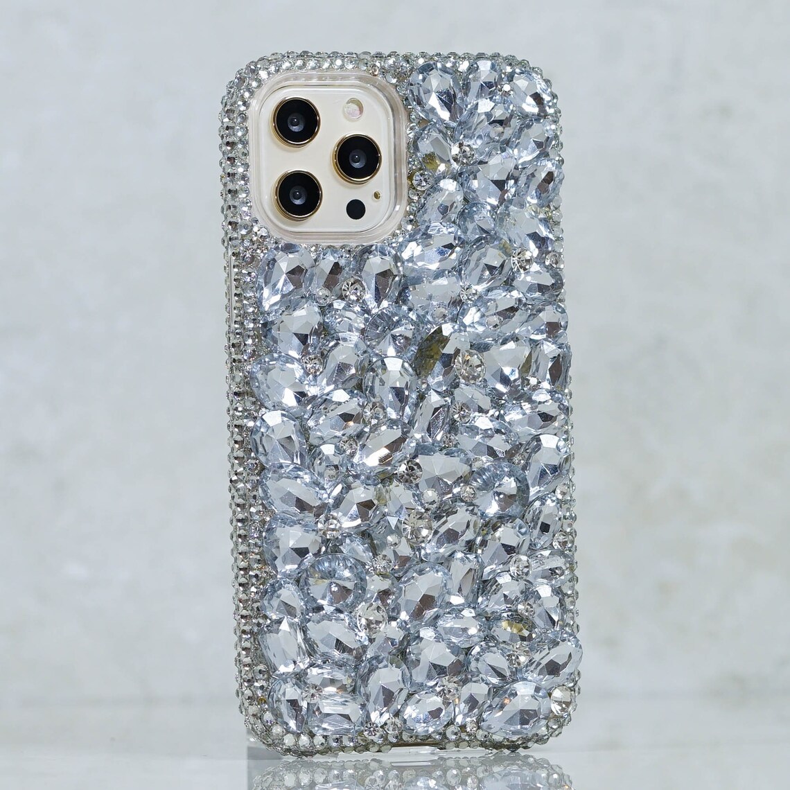 Bling Clear Gem Stones Genuine Crystals Diamond Easy Grip Case - Etsy