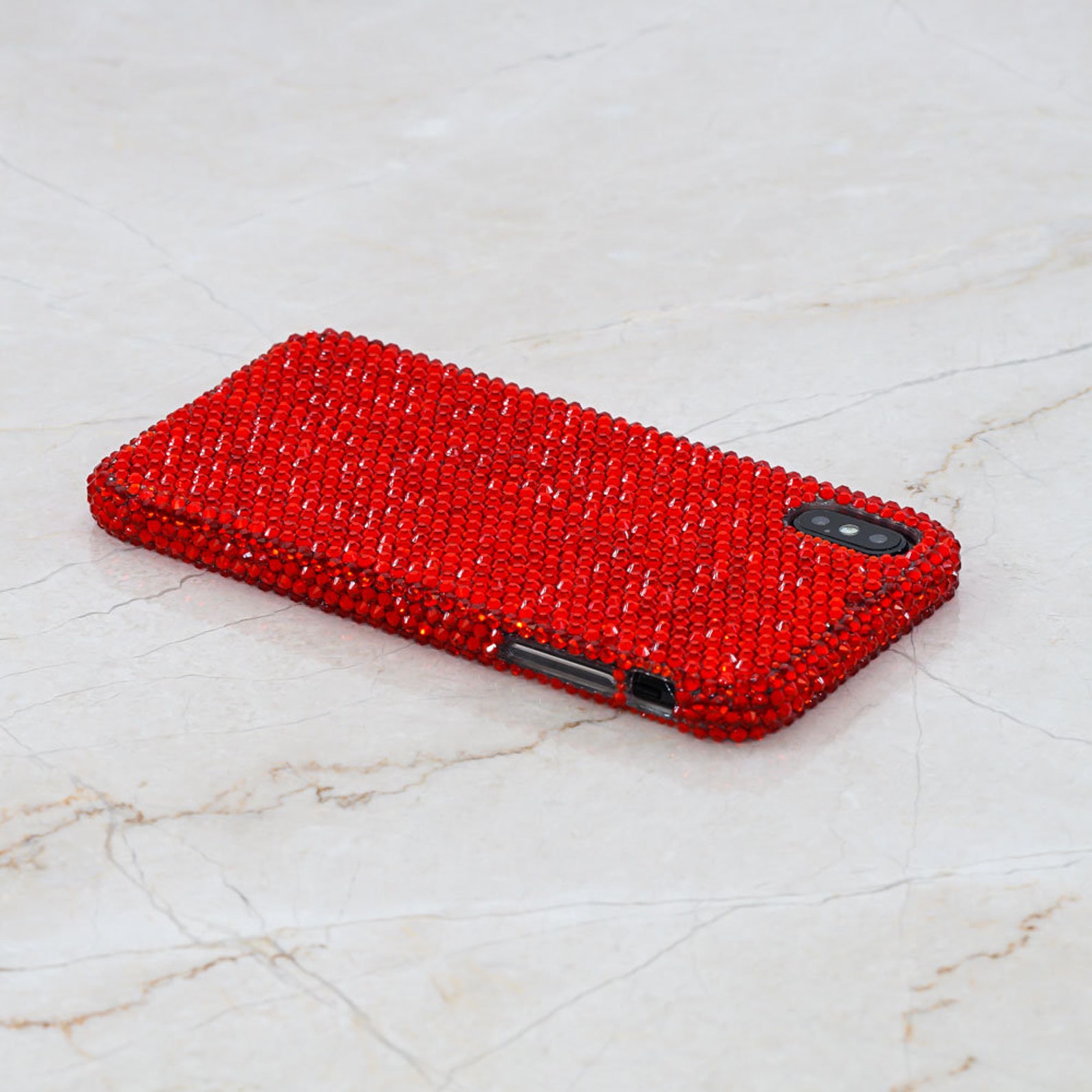 Bling Genuine Bright Red Crystals Case for iPhone 17 16 15 Pro Max ...