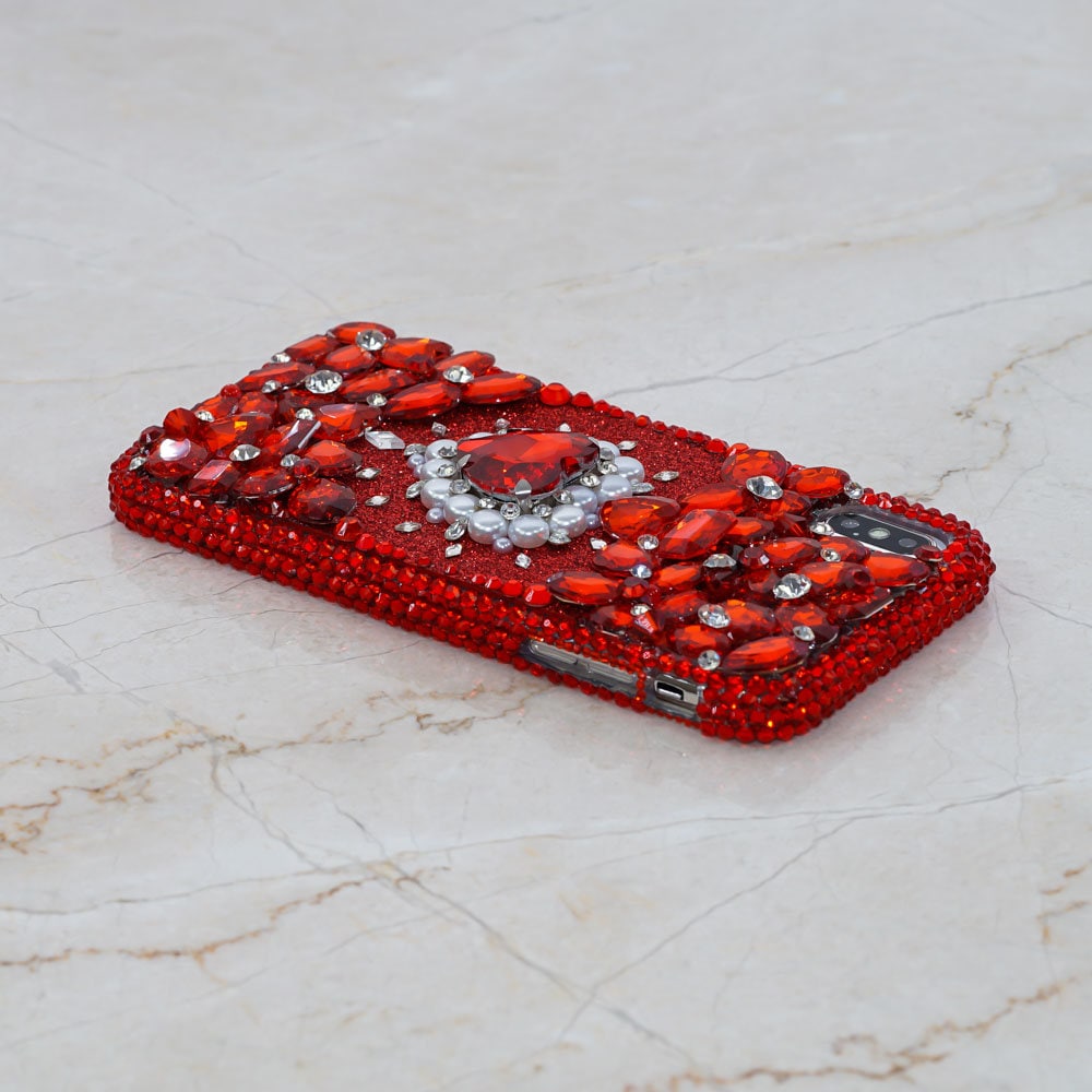 Bling Bright Red Gem Stones Genuine Crystals Diamond Heart - Etsy