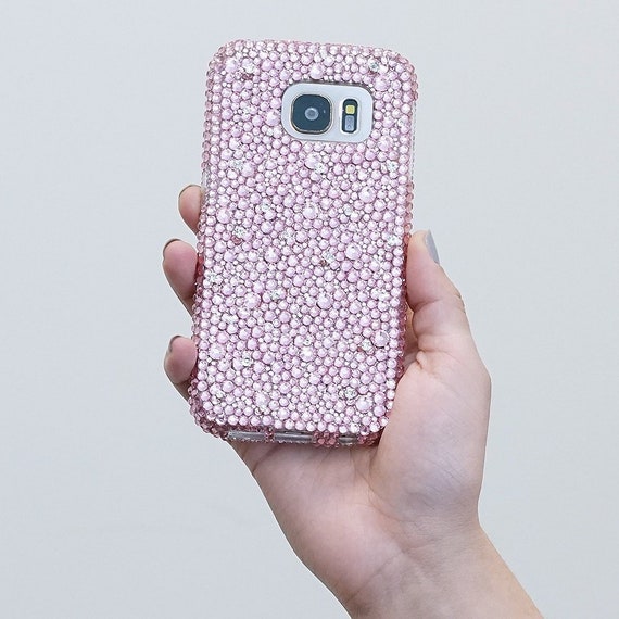 Bling Mixed Sizes Genuine Baby Pink Crystals Case for Iphone - Etsy