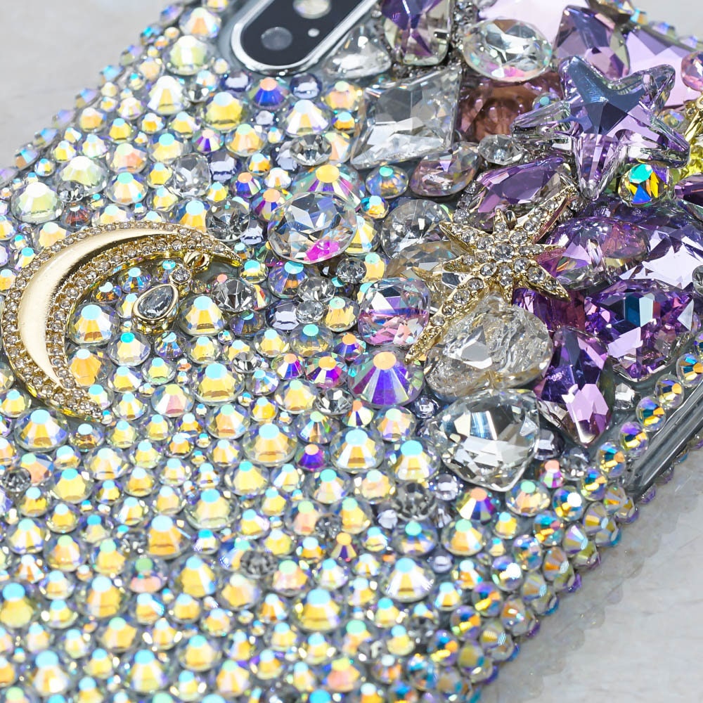 Planet Lavender Genuine Crystals Case for iPhone 17 16 Plus 15 Pro Max ...