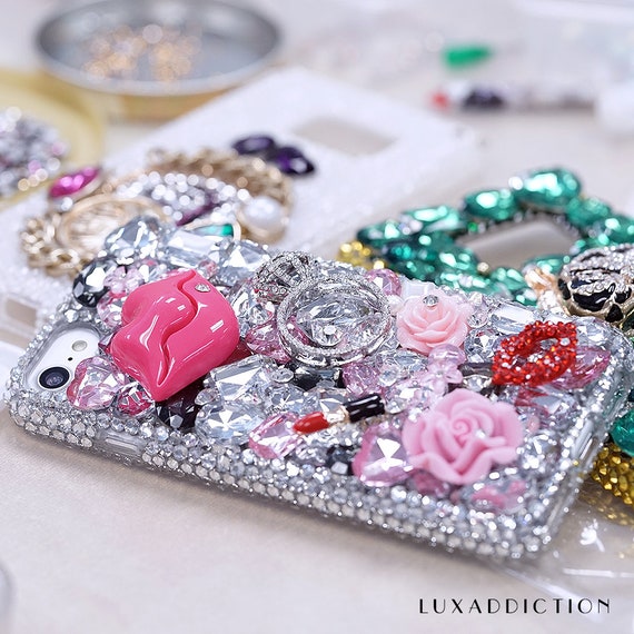 Pink Lips Diamond Ring Pink Roses Lipsticks Genuine Clear | Etsy