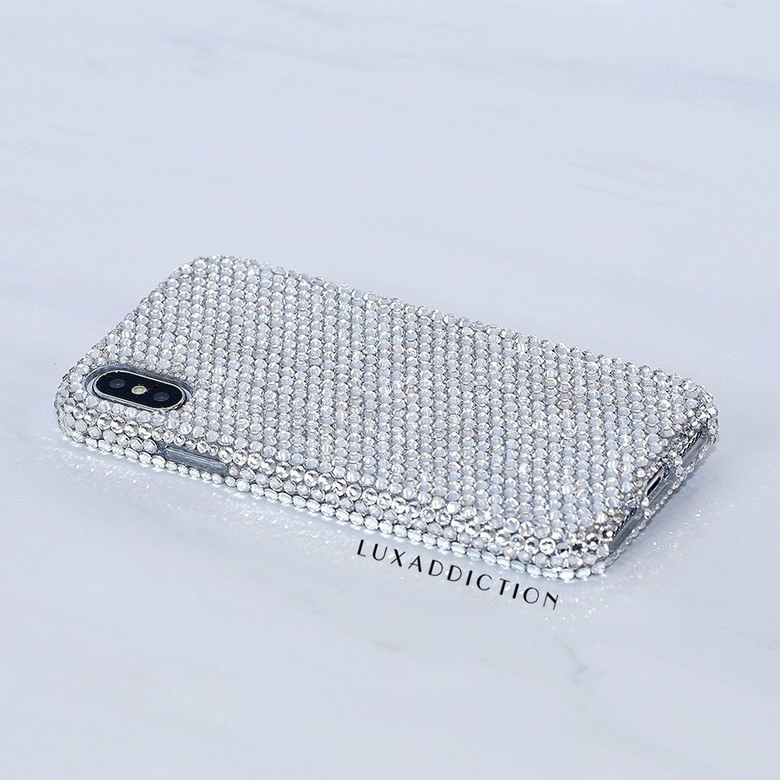 Bling Genuine Clear Crystals Case for iPhone 17 16 15 Pro Max Samsung ...