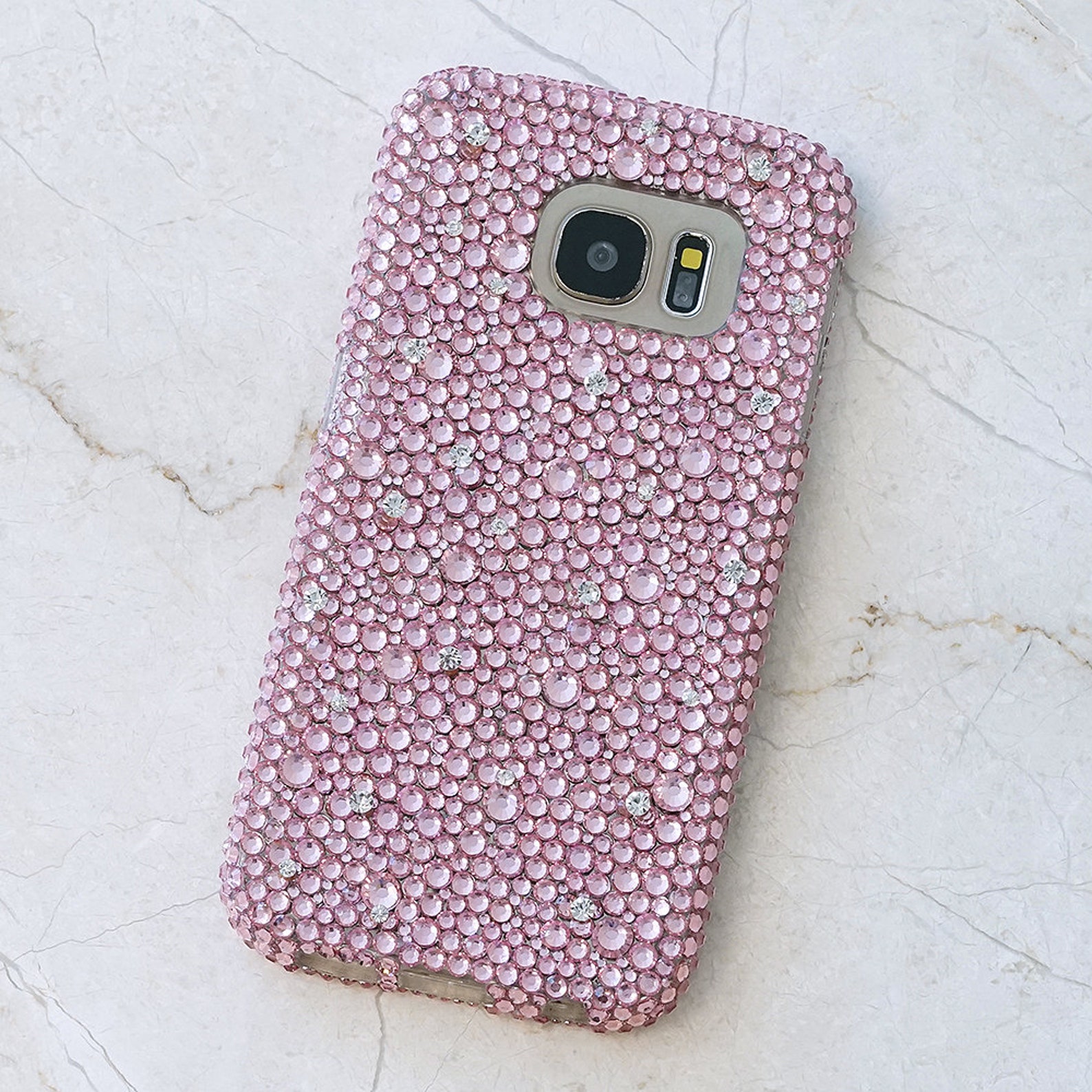 Bling Mixed Sizes Genuine Baby Pink Crystals Case For iPhone | Etsy