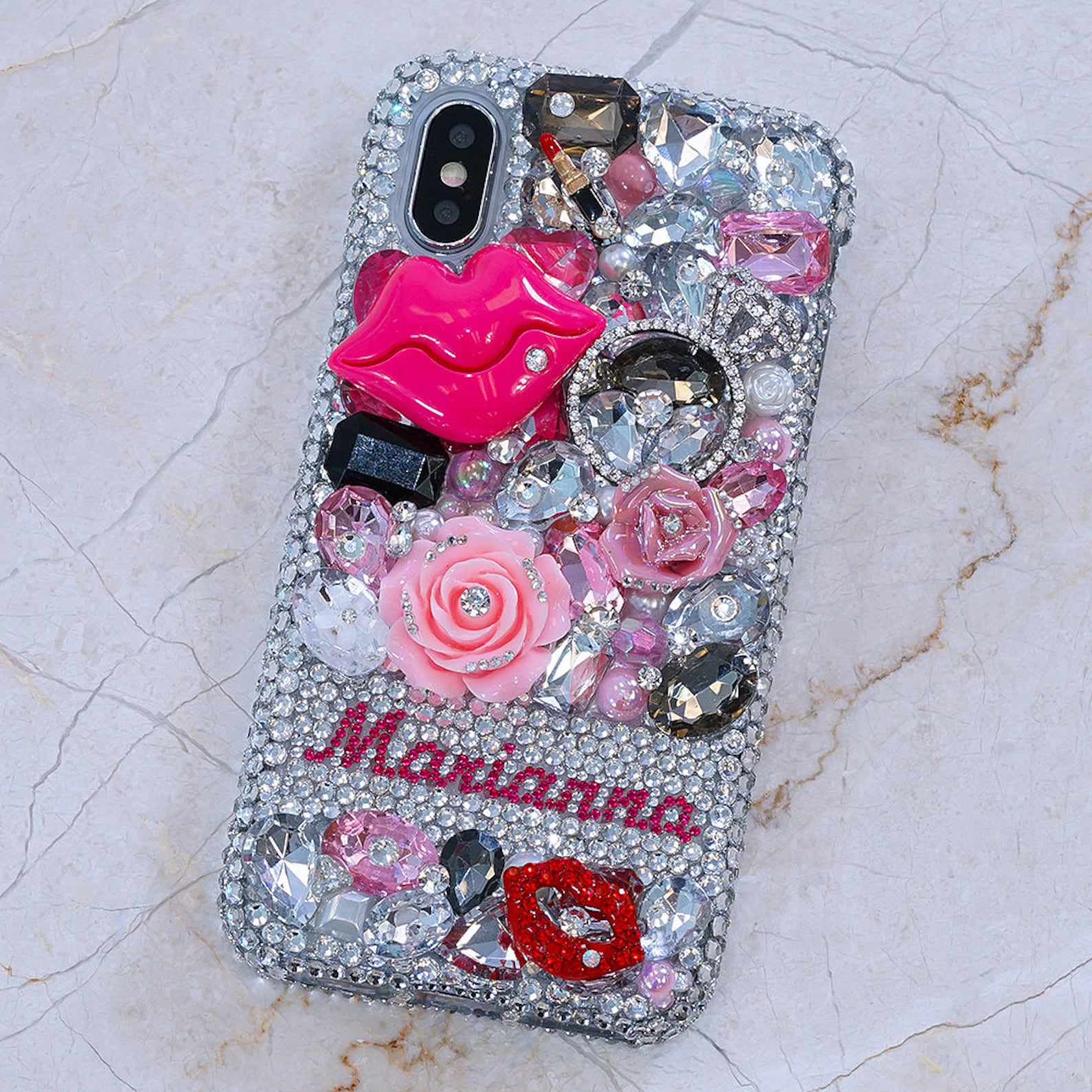 Princess Design Personalized Name Initials Genuine Clear - Etsy