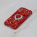 Bling Bright Red Gem Stones Genuine Crystals Diamond Heart Case for ...