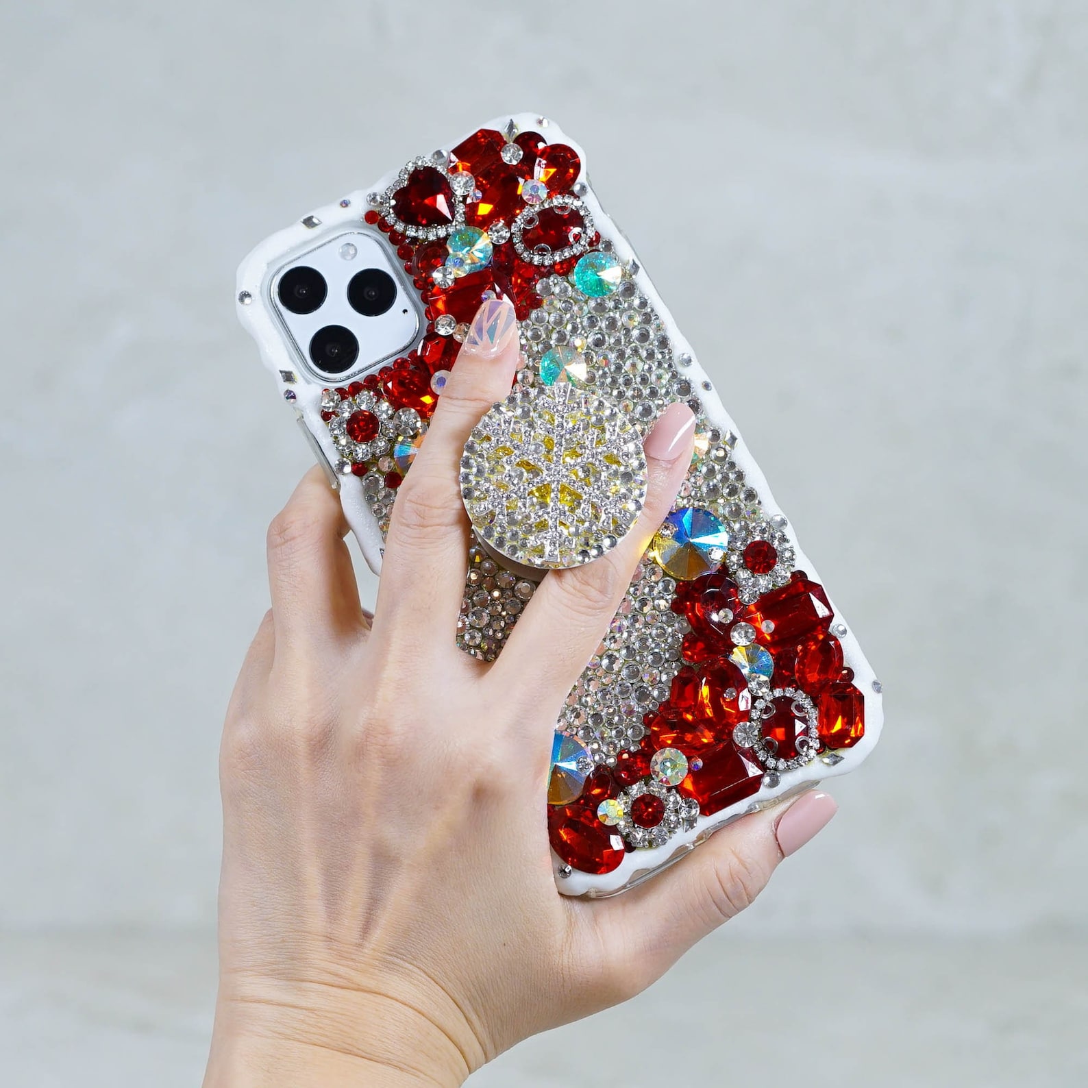 Snowflake Popsocket Grip Bling Genuine Crystals Stones Case - Etsy