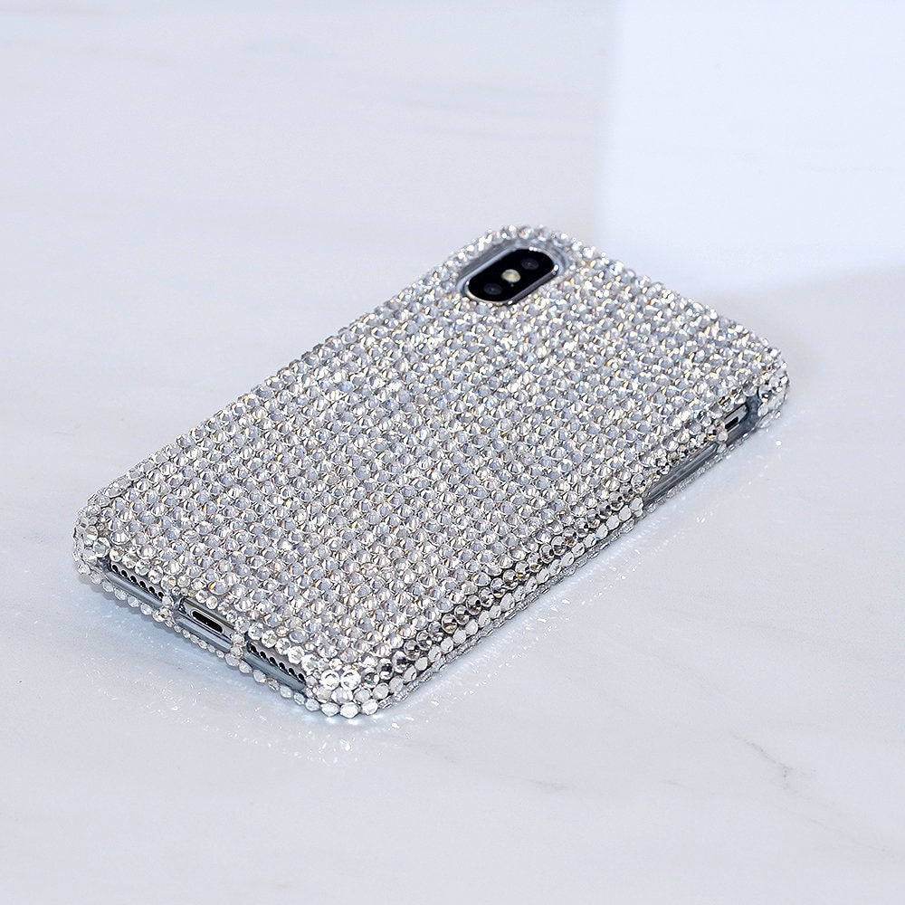 Bling Genuine Clear Crystals Case for iPhone 17 16 15 Pro Max Samsung ...