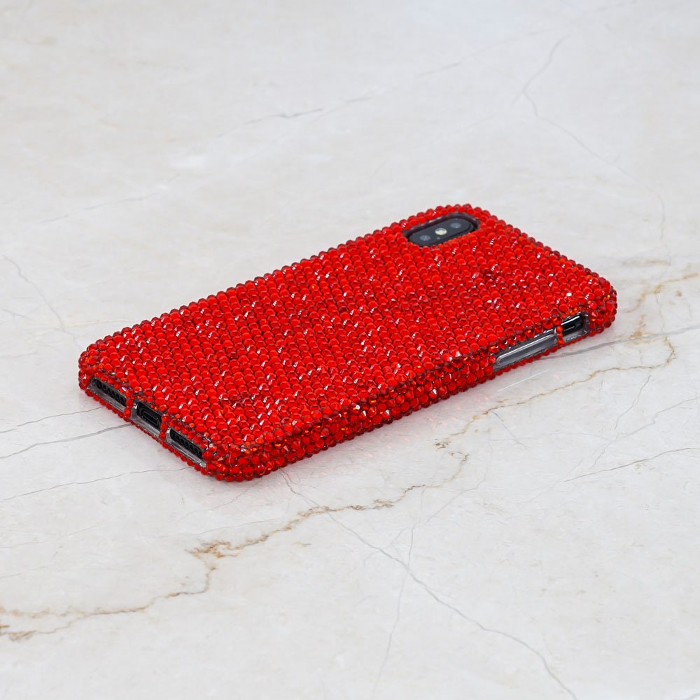 Bling Genuine Bright Red Crystals Case for iPhone 17 16 15 Pro Max ...
