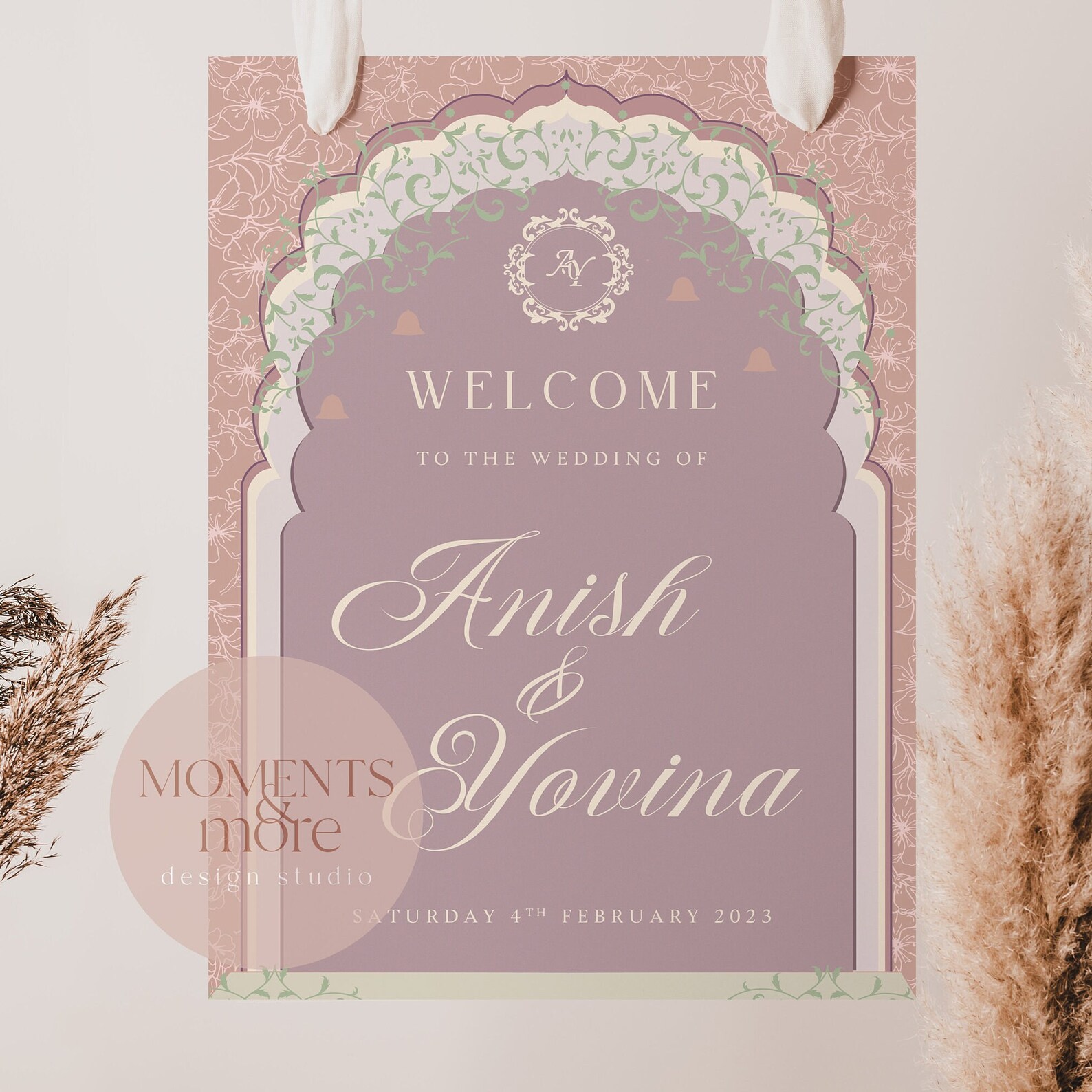 Floral Wedding Welcome Sign, Wedding Board, Bright and Floral Welcome ...