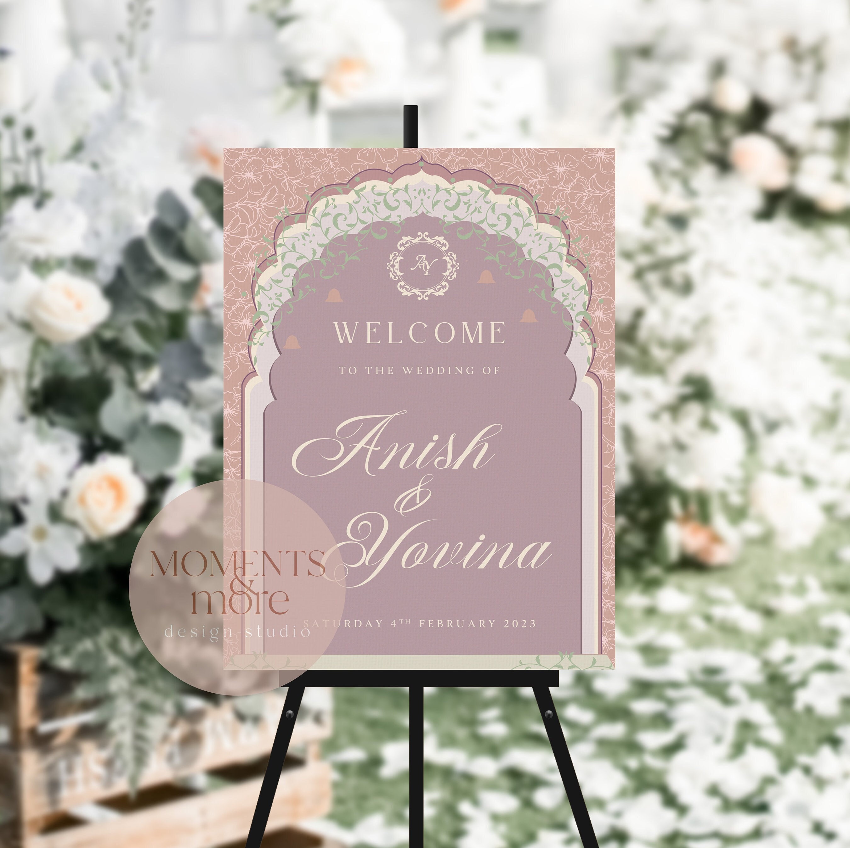 Floral Wedding Welcome Sign, Wedding Board, Bright and Floral Welcome ...