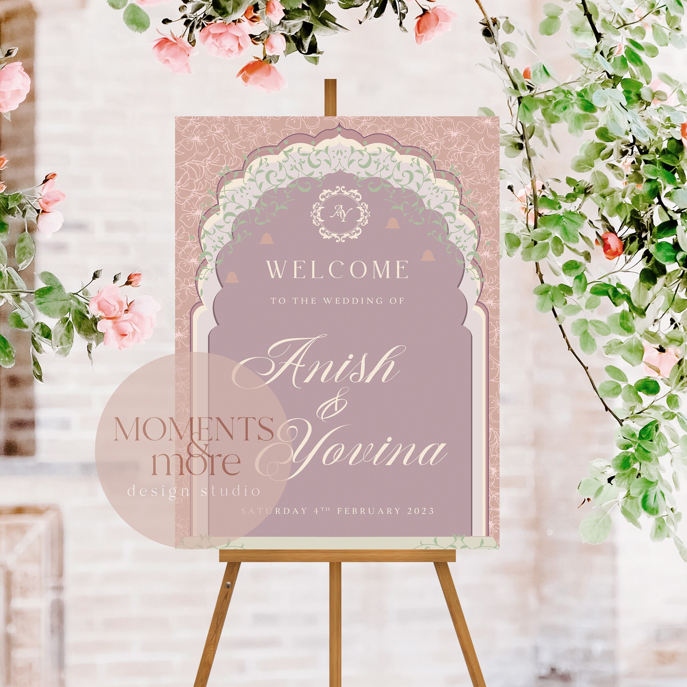 Floral Wedding Welcome Sign, Wedding Board, Bright and Floral Welcome ...