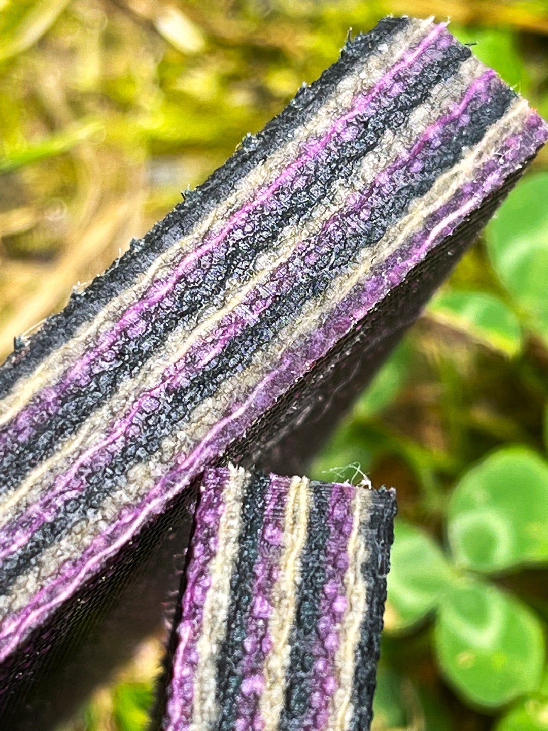 Purple, Black, Lichen Layered Burlap Micarta Knife Handle Material ...