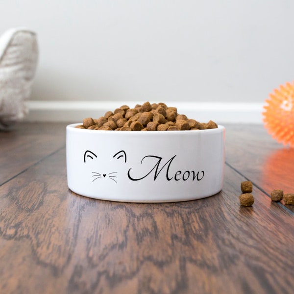 Ceramic Meow Bowl - Etsy