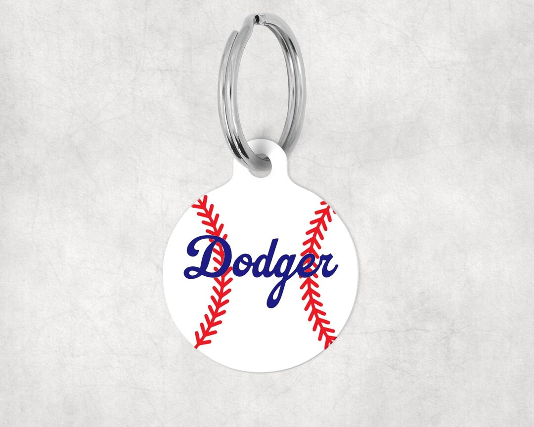 Personalized Dog Bone or Round ID Tag - Double Sided Option - Baseball ...