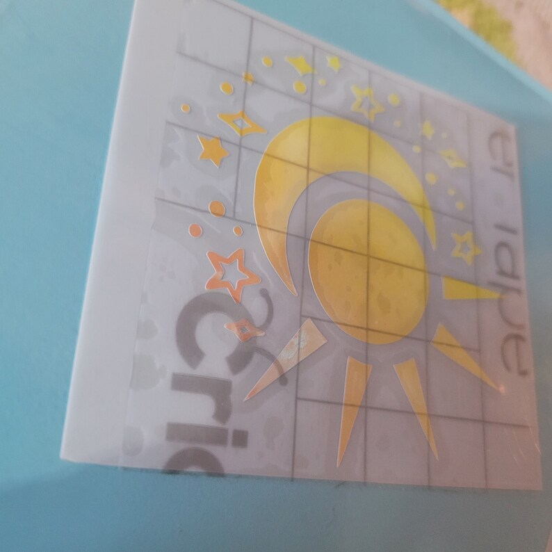 Sun and Moon | Car Decals | Car Sticker | Holographic | Pink | Purple ...