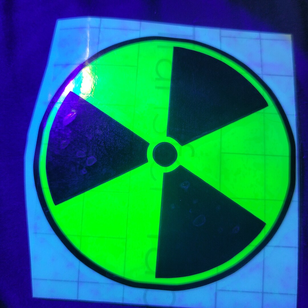 Biohazard Sticker | Green Holographic Vinyl | Uv Reactive | Sticker ...