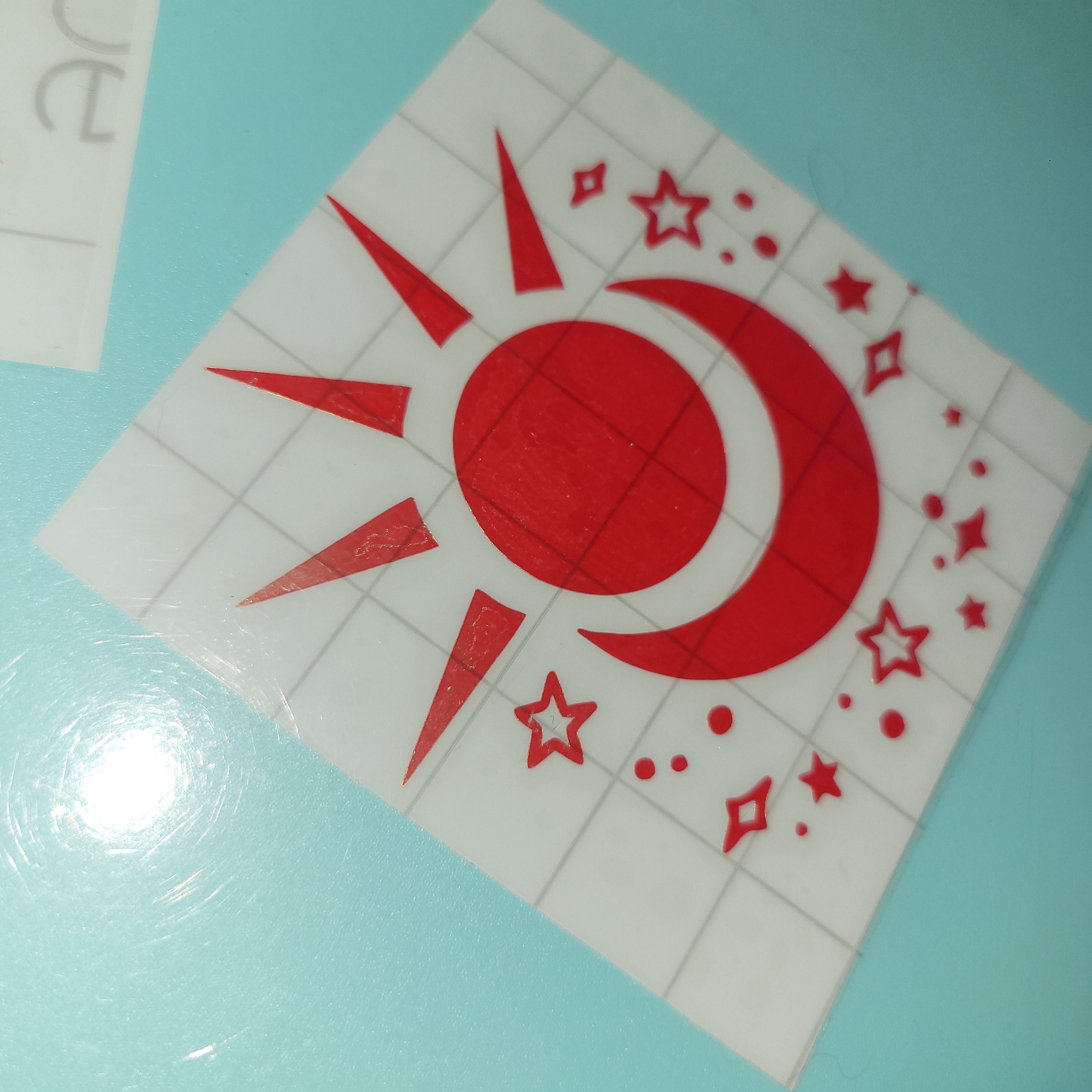 Sun and Moon | Car Decals | Car Sticker | Holographic | Pink | Purple ...