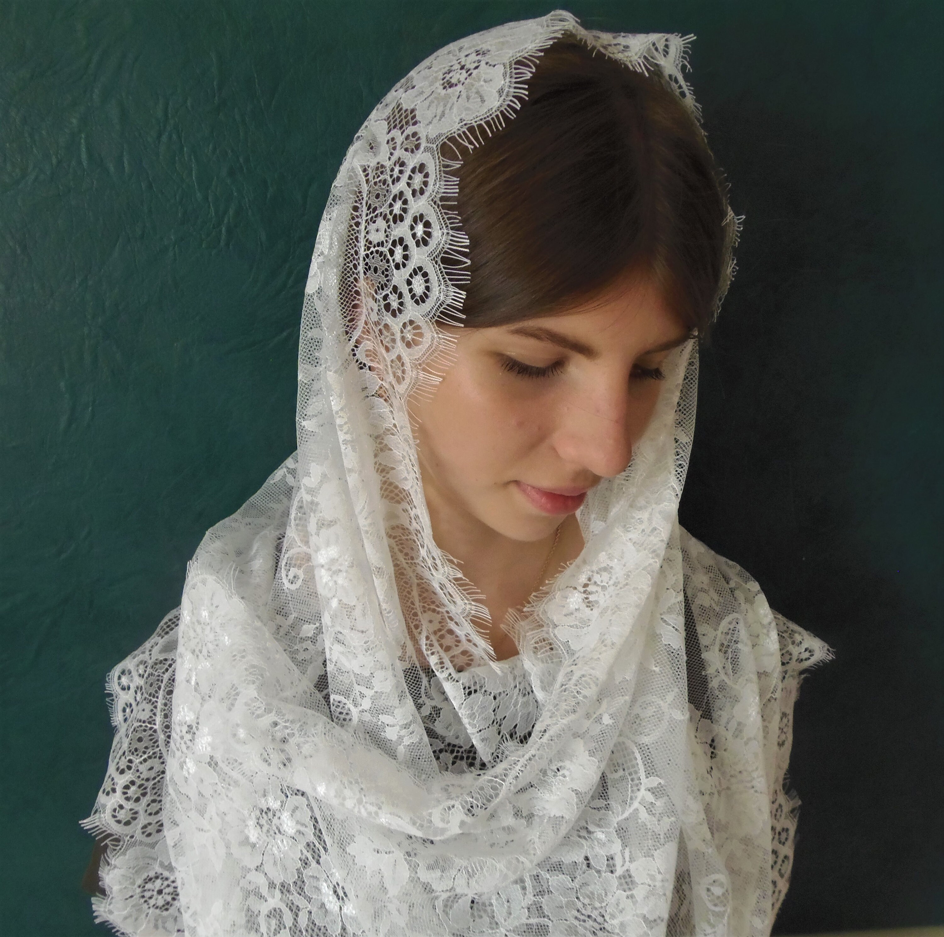 Veil Lace Mantilla Church Veil Black Chapel Veil for Mass | Etsy