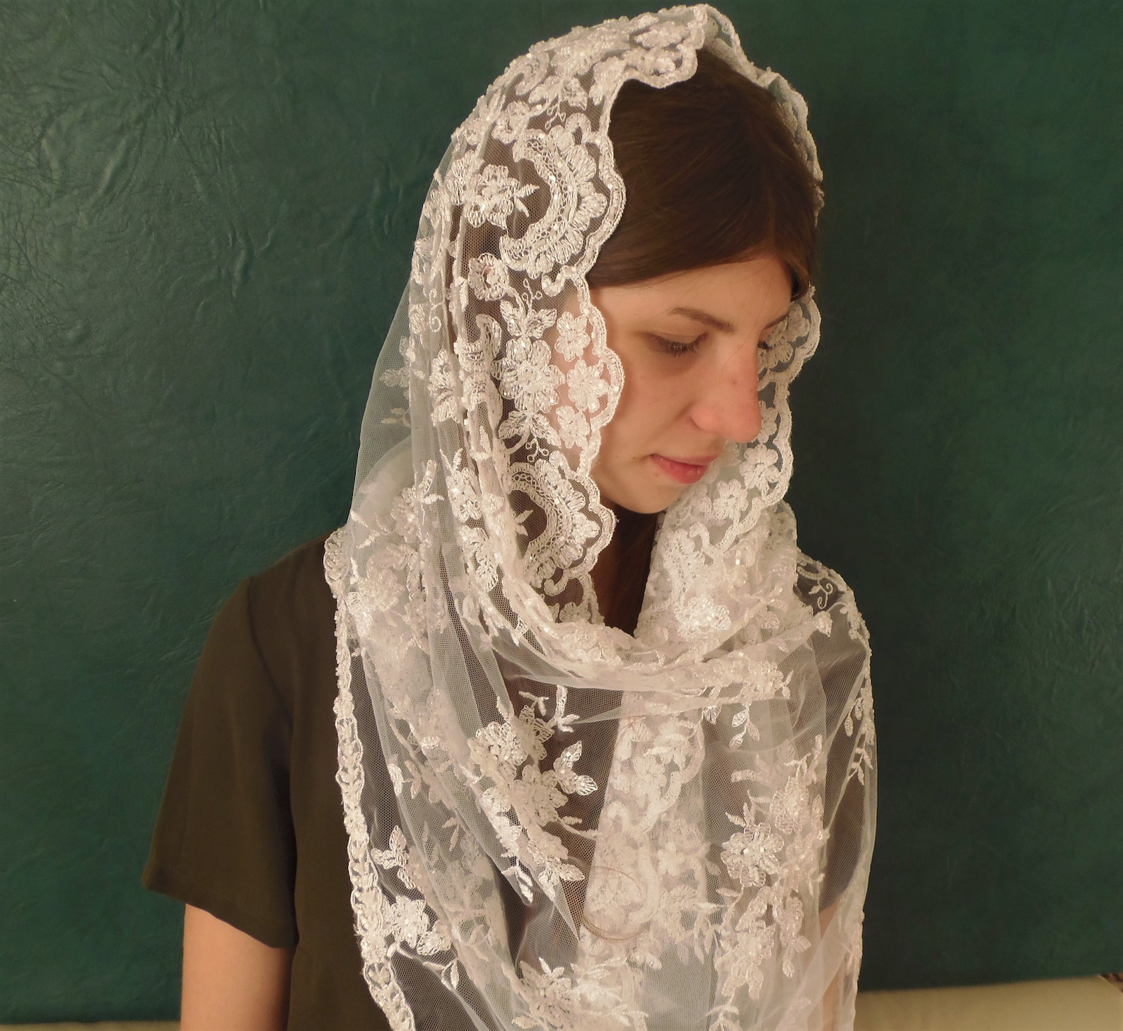 Chapel Veil Lace Head covering Veil for mass catholic church | Etsy