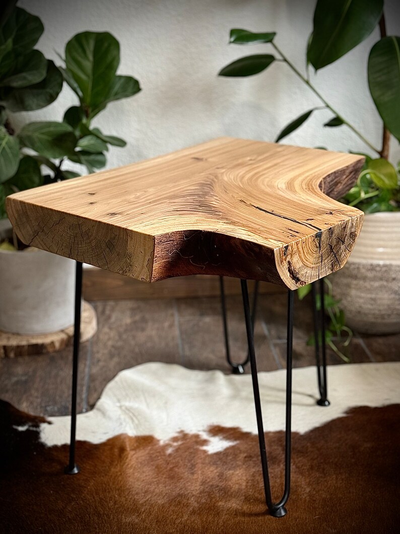 Unique Live Edge End Table - Etsy