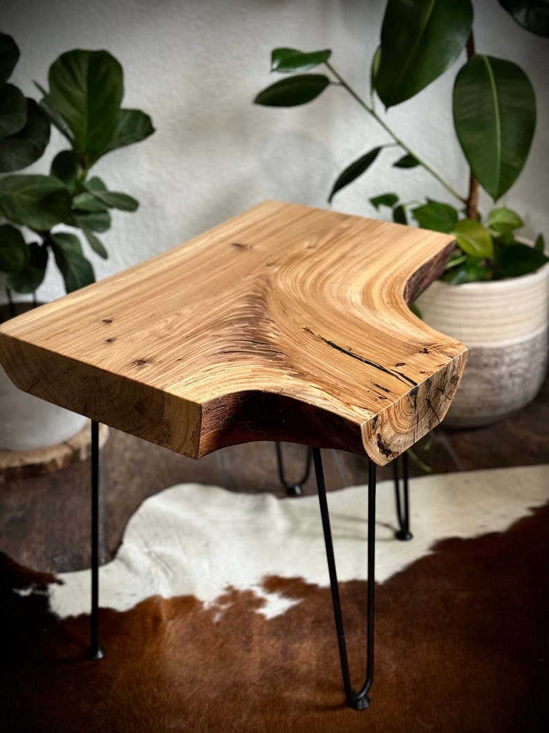 Unique Live Edge End Table - Etsy