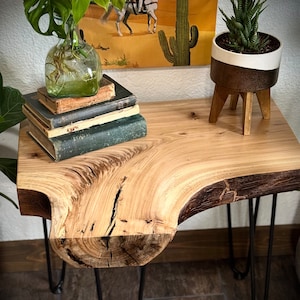 Unique Live Edge End Table - Etsy