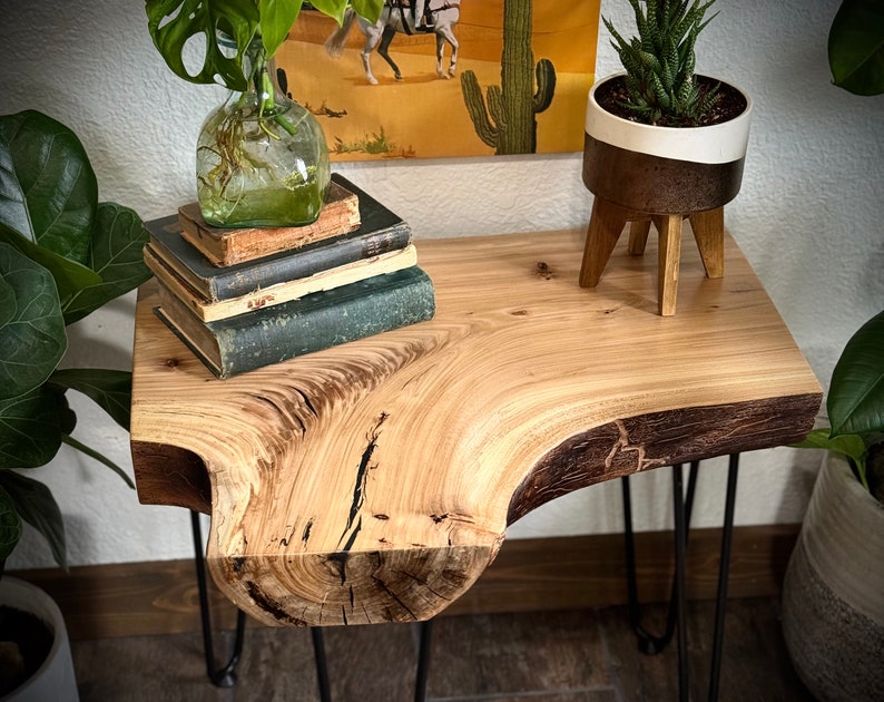 Unique Live Edge End Table - Etsy