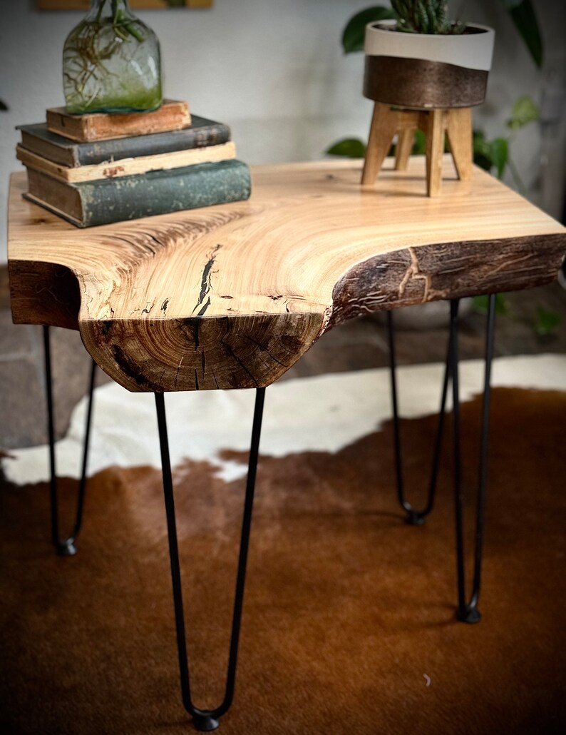 Unique Live Edge End Table - Etsy