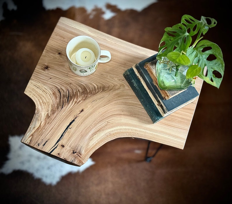Unique Live Edge End Table - Etsy