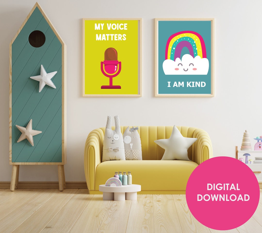 Affirmation Posters for Kids, Kids Positivity Posters, Self Esteem ...