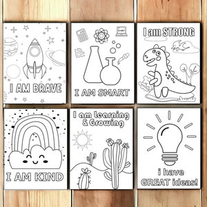 12 Affirmation Coloring Pages | Kids Coloring | Kids Positivity | Kids ...