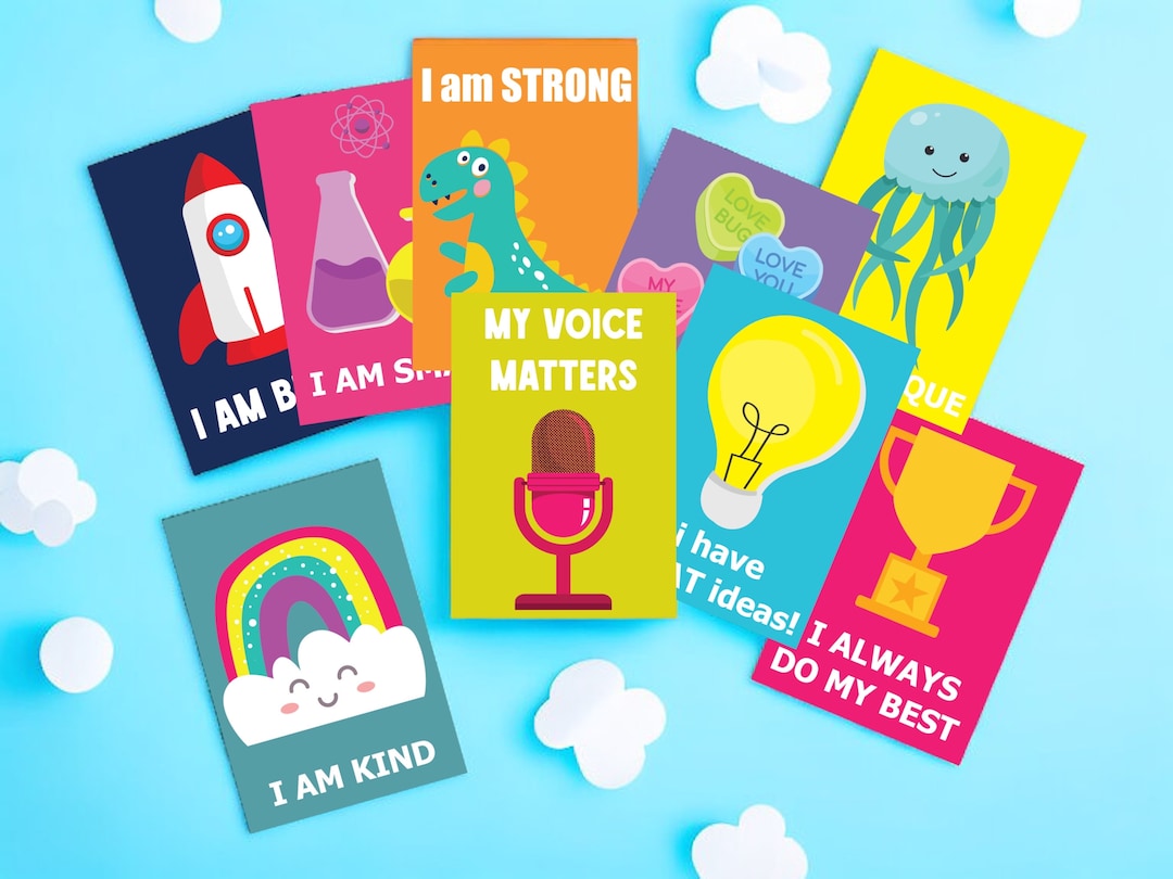 Affirmation Cards for Kids, Motivational Cards, Kids Positivity Cards ...