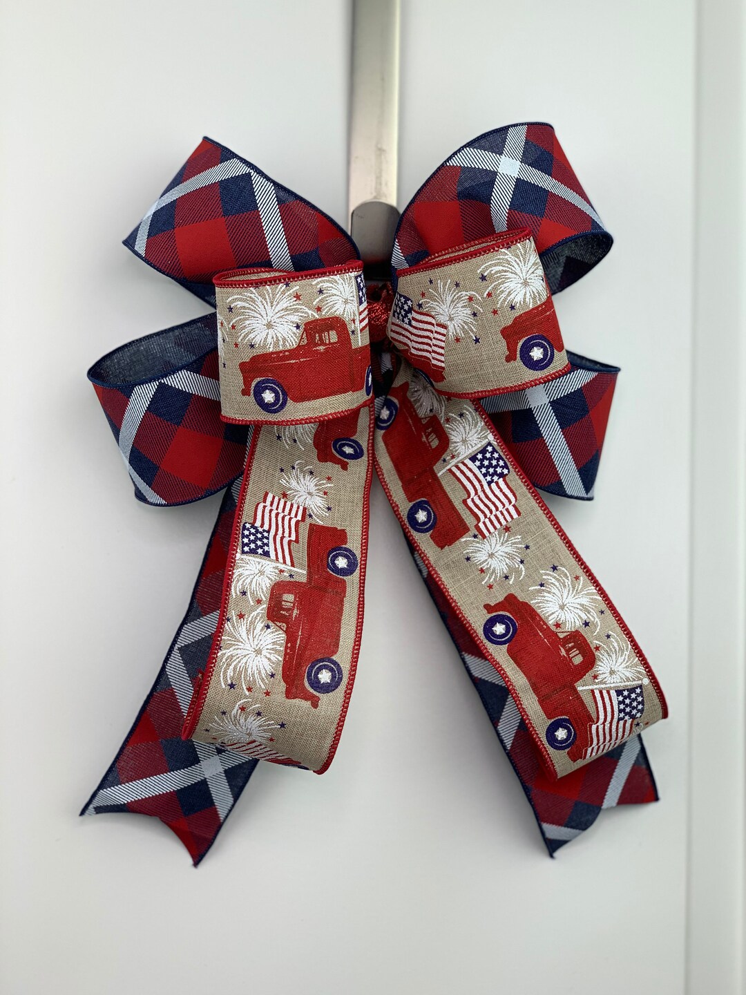 Firework Bow, Patriotic Bow - Etsy