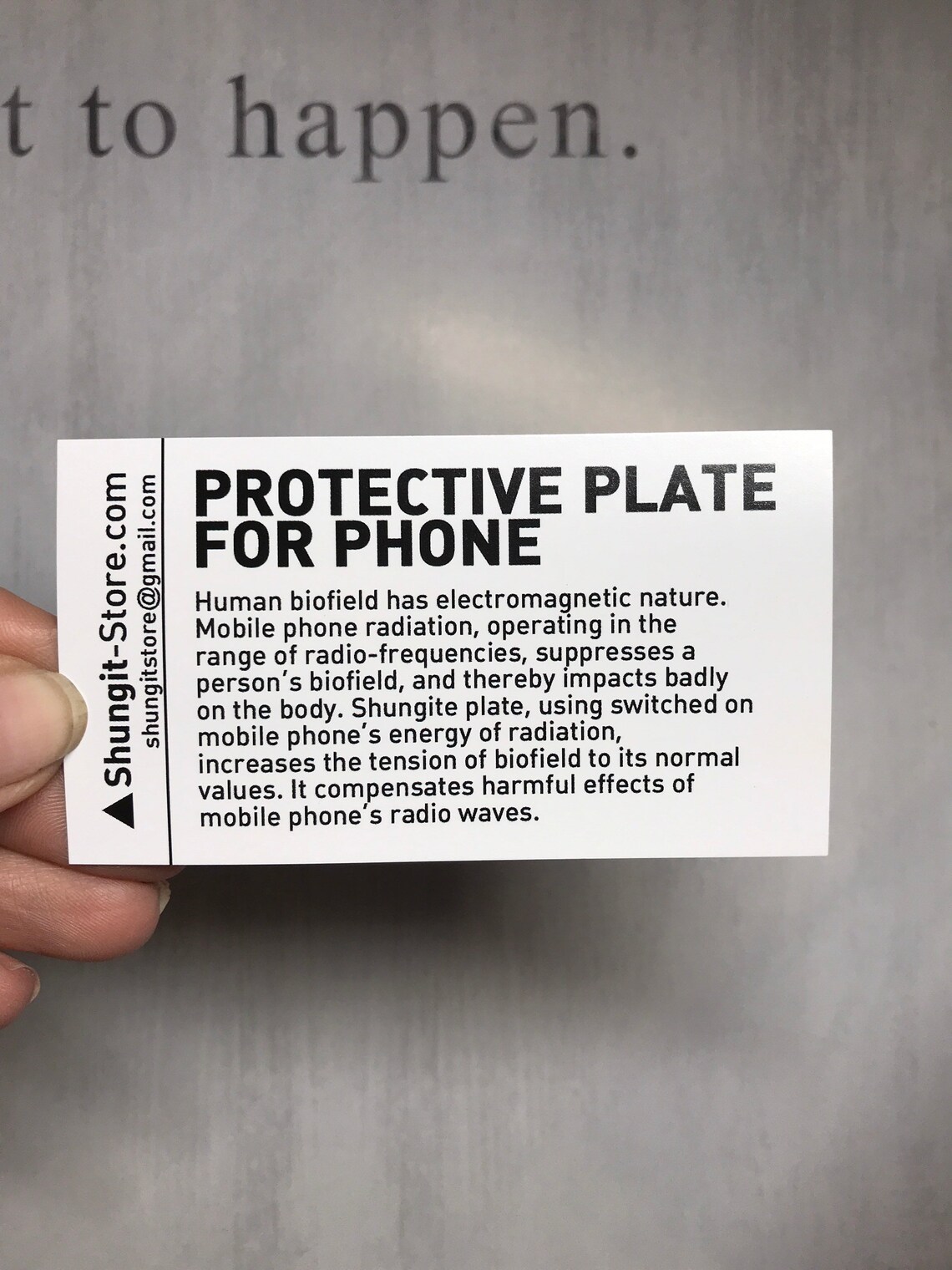 Shungite EMF Protection Stickers - Etsy