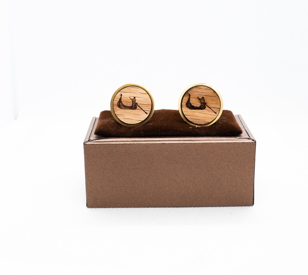 Italy Gondola Wooden Cufflinks - Wedding Cufflinks, Engraved Wooden ...