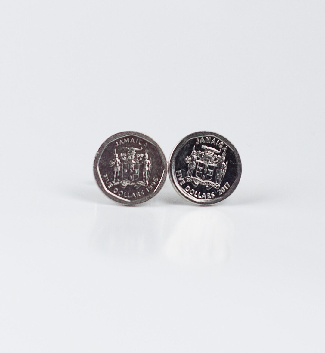 Coin Cufflinks - Jamaica 5 Dollar Coin Cufflink - Etsy