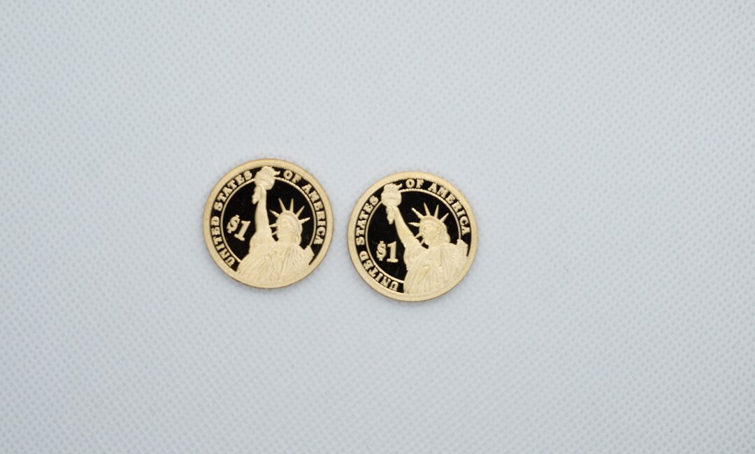 Coin Cufflinks - Proof Ultra Cameo America Presidential Dollar Coin ...
