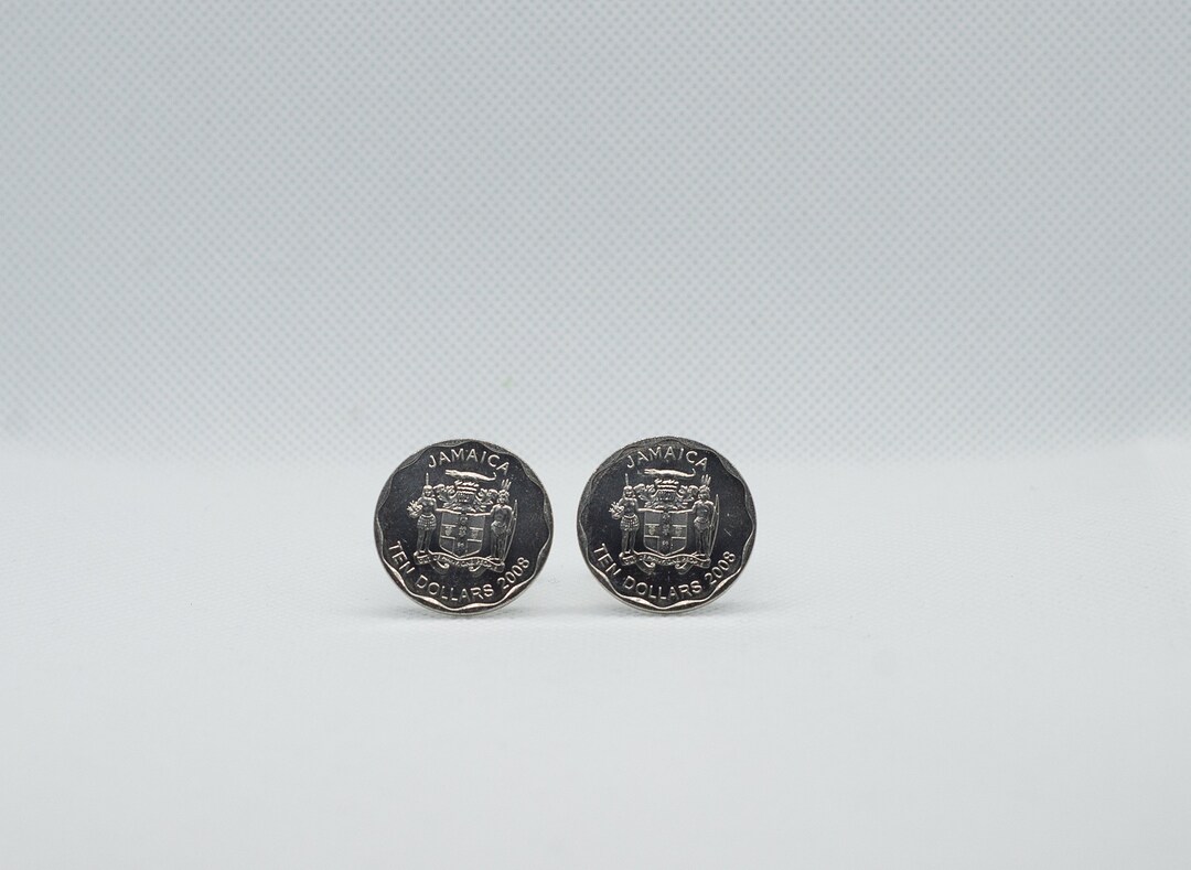 Coin Cufflinks - Jamaica 10 Dollar Coin Cufflink - Etsy