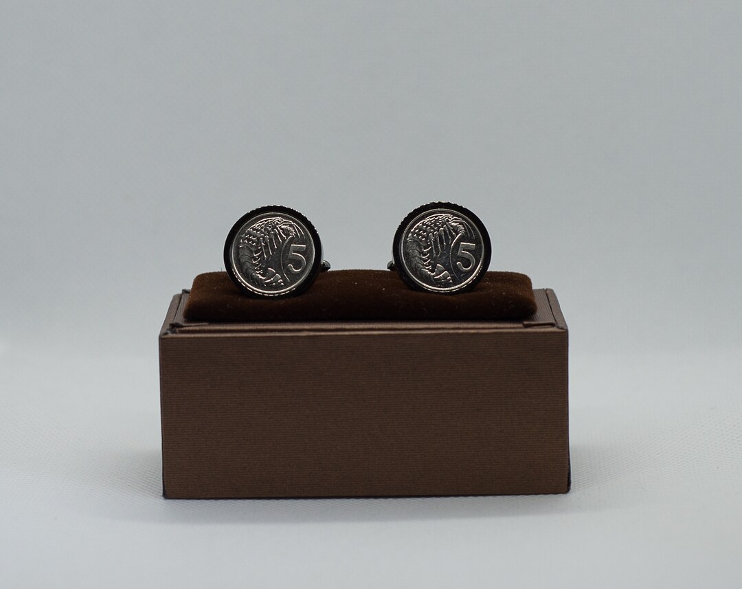 Coin Cufflinks - Cayman Island 5 Cent Coin,choice of Gold or Gunmetal ...