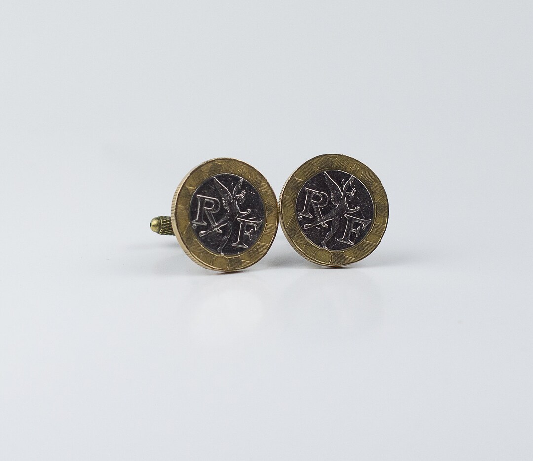 Coin Cufflinks - France, 10 Franc Coin Cufflink, 10th Year Anniversary ...