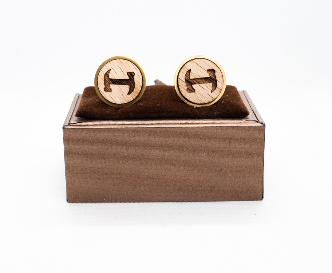 Stonecutters Symbol Wooden Cufflinks - Wedding Cufflinks, Engraved ...