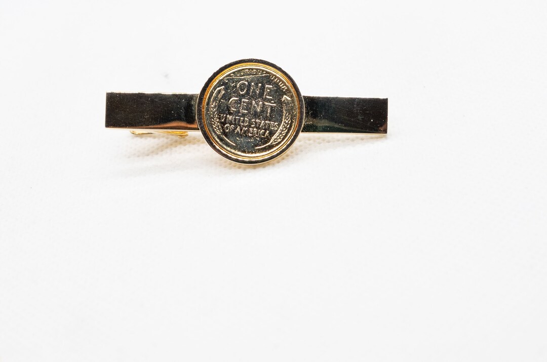 Coin America 1940's/50's Lincoln Head ,24K Gold Plated ,one Penny Tie ...