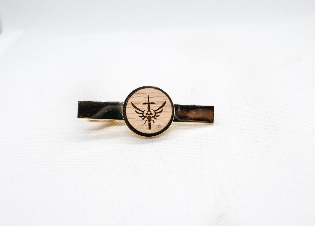 Wooden Zelda Tie Clips Gold or Silver Tie Clips, Anniversary Gift ...