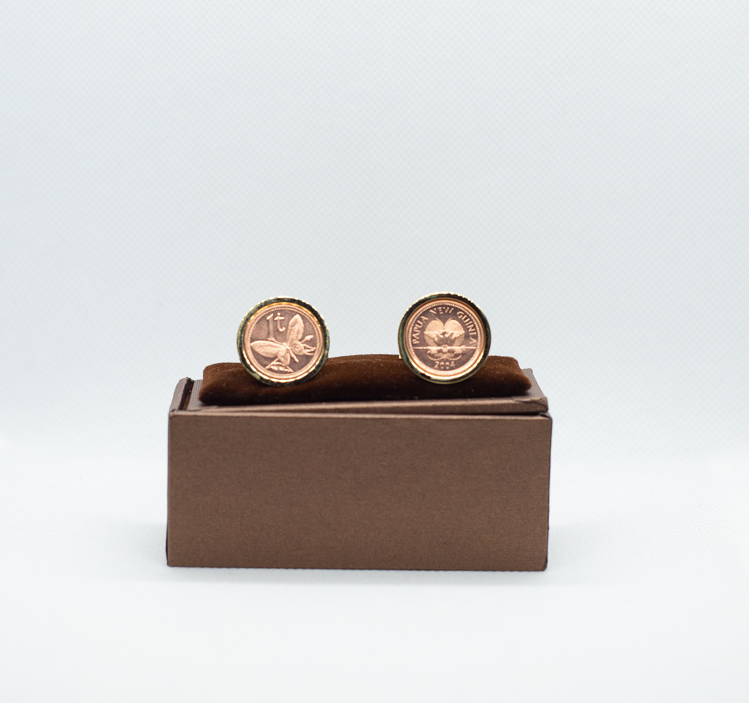 Coin Cufflinks - Papua New Guinea 1 Toea Elizabeth II Coin, Choice of ...
