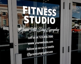 Custom Vinyl Store Front Small Business Vinyl Decal Sticker - Etsy