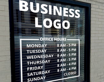 BEST SELLER Custom Business Decal Your Company Name or Logo Storefront ...