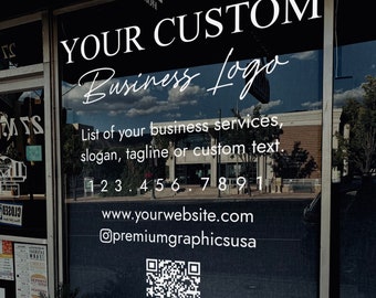 Custom Vinyl Store Front Small Business Vinyl Decal Sticker - Etsy
