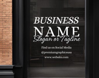 Customizable Window Decal / Your Company Name or Logo Storefront Vinyl ...