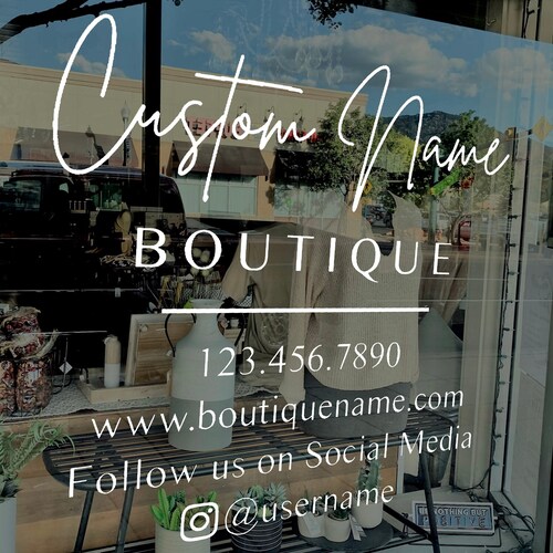 Customizable Business Window Decal / Your Company Name or Logo - Etsy